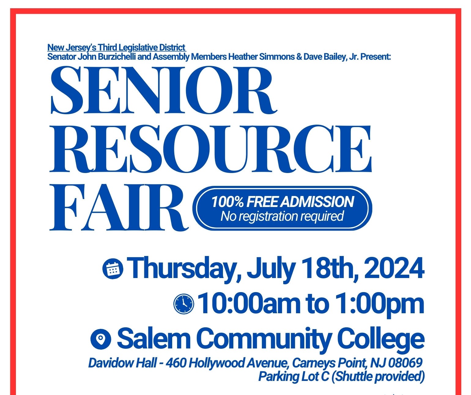 Senior Resource Fair to be Held at Salem Community College on July 18 ...